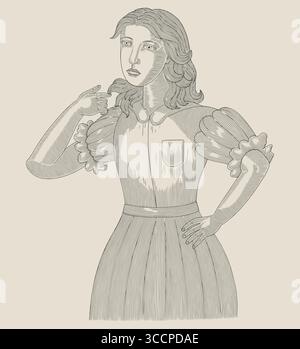 beautiful and young woman character vector illustration design Stock ...