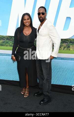 HOLLYWOOD, CALIFORNIA - AUGUST 11: (L-R) Talani Rabb and RZA attend the ...