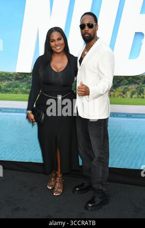 HOLLYWOOD, CALIFORNIA - AUGUST 11: (L-R) Talani Rabb and RZA attend the ...