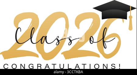 Congratulations Class of 2026 graduation quotes Typography Background ...