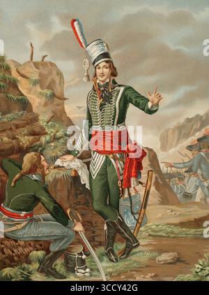 Uniform of a General in the French Revolutionary Army, 1795. He wears a ...
