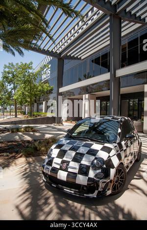 A logo sign outside of the headquarters of Spencer Gifts in Egg Harbor ...