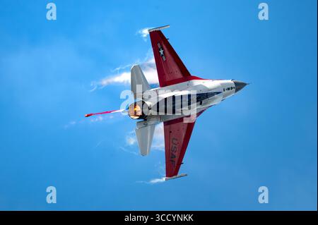 U.S. Air Force Maj. Taylor “FEMA” Hiester, F-16 Viper Demonstration ...