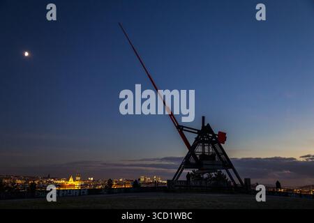 The kinetic sculpture Time Machine of Prague Metronome on Letna plain ...