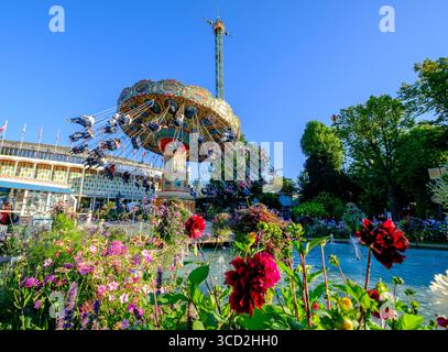 Swing Carousel in Tivoli Gardens in Copenhagen Stock Photo - Alamy