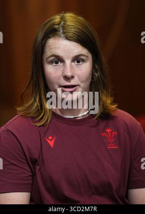 Wales co-captain Kate Williams during a press conference at Cardiff ...