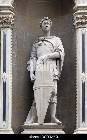 Saint George by Donatello, Orsanmichele Church in Florence, Tuscany ...