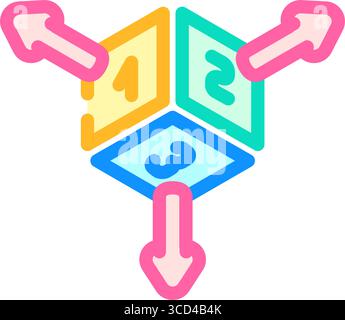 detachable parts color icon vector illustration Stock Vector Image ...