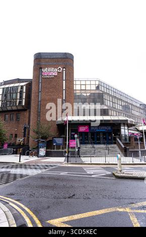 CARDIFF, UK - AUGUST 8, 2025 - Exterior view of a Jollibee restaurant ...