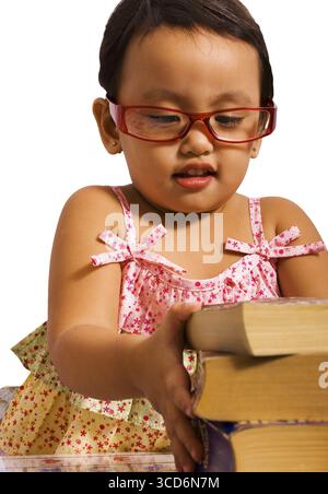 Schoolkid or preschooler learn. Education, school, technology and ...