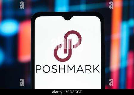 In this photo illustration, a Poshmark logo is seen displayed on a ...