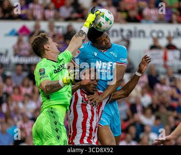 Stoke City goalkeeper Jack Bonham reacts following the Sky Bet ...