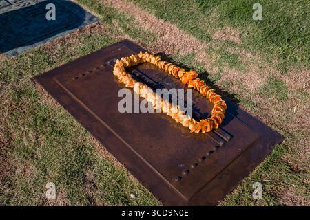 Moore gravestone at the Diamond Head Memorial Park cemetery, Kaimuki ...
