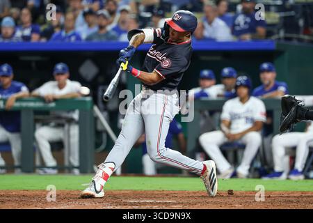 Washington Nationals' Daylen Lile in action during a baseball game ...
