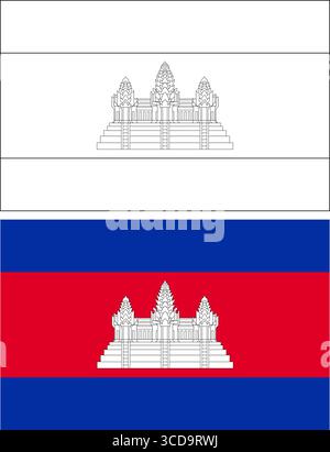angkor wat color icon vector illustration Stock Vector Image & Art - Alamy