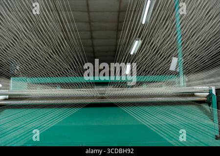 Ball Warping Technique in Rope Denim Section Stock Photo - Alamy