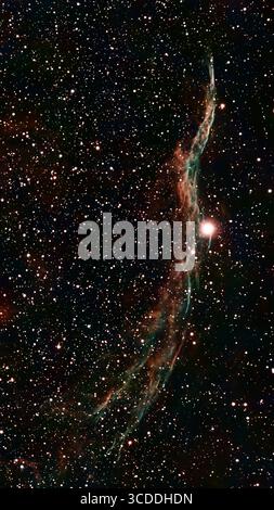 The Western Veil Nebula (NGC 6960), supernova remnant within the constellation Cygnus ...