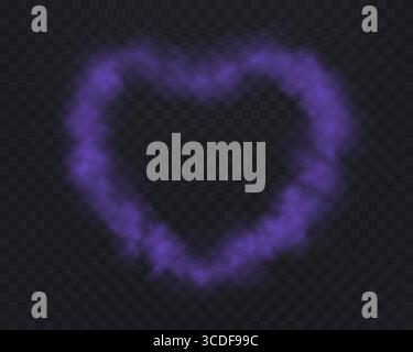 Realistic purple smoke circle or haze on a transparent background ...