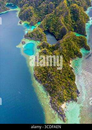 Lagoons and Barracuda Lake with splendid limestone rock formation ...
