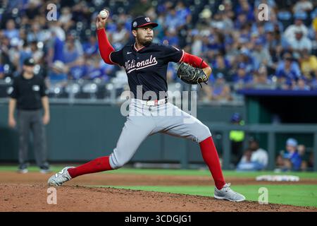 Washington Nationals relief pitcher Orlando Ribalta throws to the Tampa ...