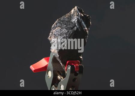 Anthracite coal, a sample of stone for laboratory research Stock Photo ...