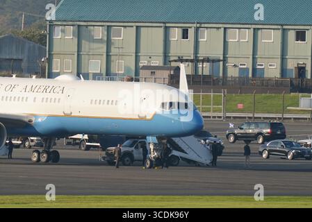 Vice President JD Vance arrives on Marine Two at Joint Base Andrews, Md ...