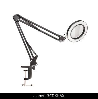 magnifying lamp path isolated on white Stock Photo - Alamy