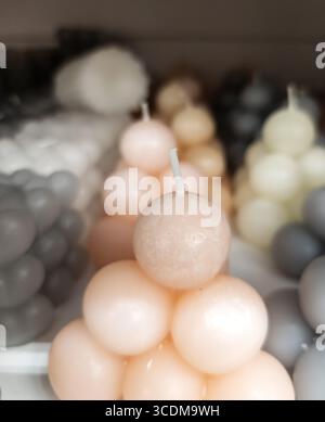 Candles made of handmade beeswax, lighting detail Stock Photo - Alamy