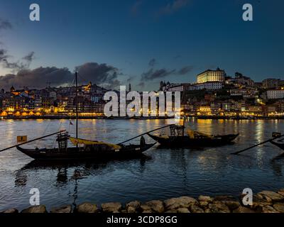 A traditional Rabelo boat on the Douro River - Porto - Portugal. Rabelo ...