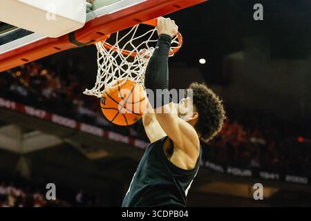 Michigan State forward Malik Hall plays during the second half of an ...