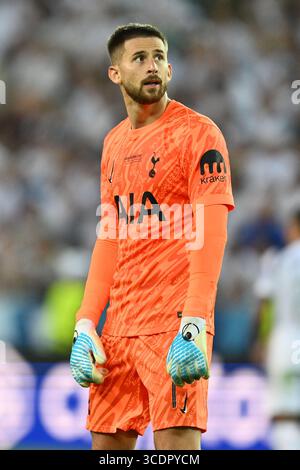 Guglielmo Vicario of Tottenham Hotspur at full time during the Premier ...