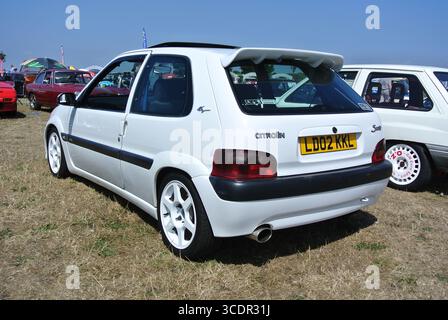 A 2002 Citroen Saxo parked on display at the Exmouth classic car show ...