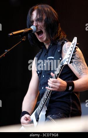 Matthew Tuck of Bullet for my Valentine in concert at 02 Academy ...