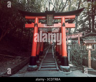 Gate entrance lantern in morning autumn light, Upper Bavaria, Germany ...