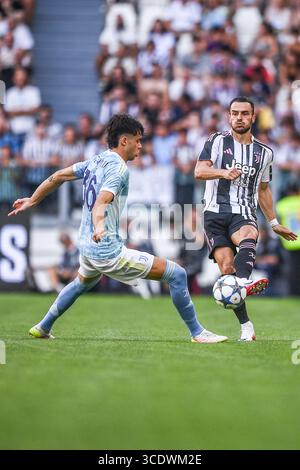 Filip Kostic of Juventus FC in action during the Serie A football match ...