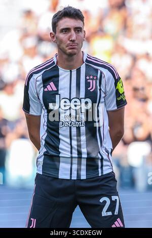 Andrea Cambiaso of Juventus FC seen in action during UEFA Champions ...