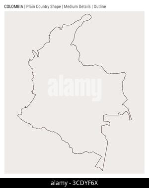 Colombia vector country map silhouette Stock Vector Image & Art - Alamy