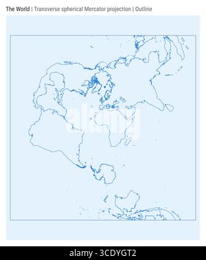 Map of World. Mercator projection. High detailed political map of ...