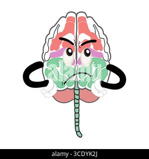 Bright Color Cartoon Brain Stock Vector Image & Art - Alamy