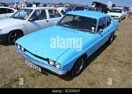 A 1973 Mk1 Ford Capri parked on display at the Exmouth classic car show ...
