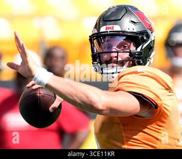 Tampa Bay Buccaneers quarterback Baker Mayfield during an NFL football ...