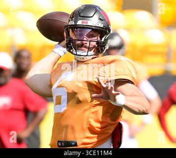 Tampa Bay Buccaneers quarterback Baker Mayfield during an NFL football ...