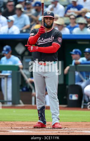 Washington Nationals' Luis Garcia Jr. in action during a baseball game ...