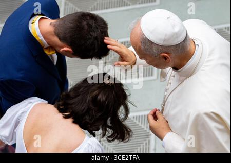 General view of Paul VI Hall during the Pope Leo XIV’s Wednesday ...