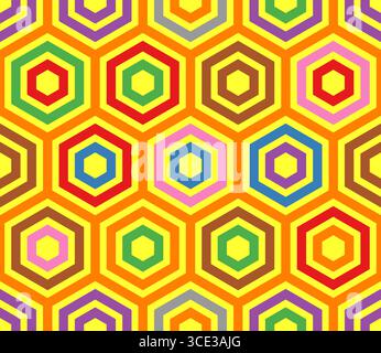 Honeycomb mosaic hexagons background. Plain hexagon grid with bold ...