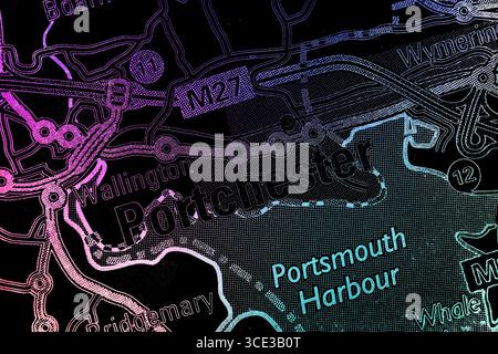 Portchester, Hampshire, United Kingdom atlas map town name ...
