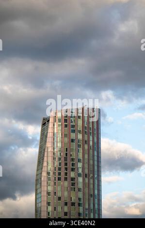 LONDON, UK - AUGUST 5, 2025 - Modern architecture of the top of ...