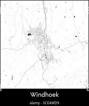 Vector city map of Windhoek Namibia Stock Vector Image & Art - Alamy