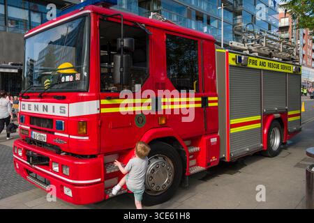 Dennis Saxon Sabre fire and rescue engine, Grand Canal Square ...