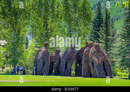 Stickwork sculpture by Patrick Dougherty, Ford Field, Vail, Eagle ...